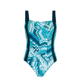 Sunflair Badeanzug Damen Gr&ouml;&szlig;e XL navy / t&uuml;rkis / hellblau / wei&szlig;