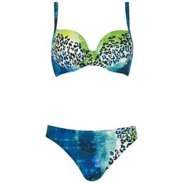 Sunflair Bikini Damen Gr&ouml;&szlig;e L nachtblau / dunkelblau / apfel / wei&szlig;