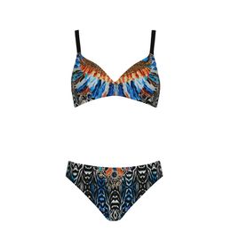 Sunflair Bikini Damen Gr&ouml;&szlig;e L blau / hellblau / hummer / schwarz
