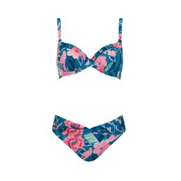 Sunflair Bikini Damen Gr&ouml;&szlig;e L blau / dunkelblau / rosa