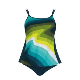 Sunflair Tankini 'Mastectomy' Damen Gr&ouml;&szlig;e L limette / petrol / kiwi / wei&szlig;