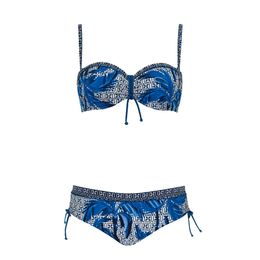 Olympia Bikini Damen Gr&ouml;&szlig;e S blau / schwarz / wei&szlig;