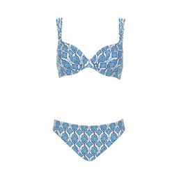 Sunflair Bikini Damen Gr&ouml;&szlig;e XXL blau / schwarz / wei&szlig;