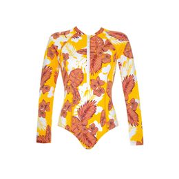 Olympia Badeanzug Damen Gr&ouml;&szlig;e XXXL gelb / flieder / beere / wei&szlig;