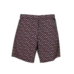 Wavebreaker Badeshorts Herren Gr&ouml;&szlig;e S dunkelblau / braun / orange / hellorange