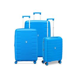 Roncato Skyline 2.0 4 Rollen Kofferset 3-teilig mit Dehnfalte in himmelblau | Gr.: onesize