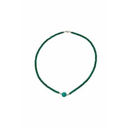 Gemshine Halskette Choker Smaragd und Türkis in silver coloured | Gr.: onesize