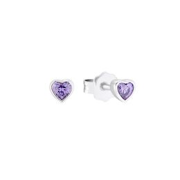 Prinzessin Lillifee Ohrstecker Silber 925, rhodiniert in Lila | Gr.: onesize