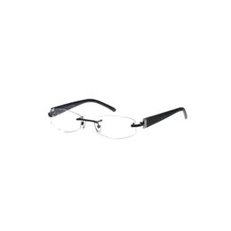 Fossil Brillengestell aus Metall/Leder in Schwarz | Gr.: onesize