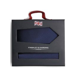Finshley & Harding Finshley & Harding London Krawatte und Einstecktuch in marine - 0004 | Gr.: onesize
