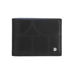 DuDu Up! Geldbörse RFID Schutz Leder 11 cm in black-pastel blue | Gr.: onesize