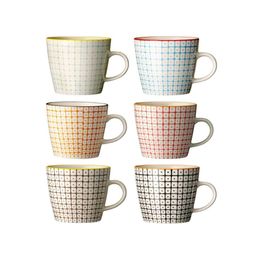 Bloomingville Becher CARLA mit Henkel 6 Farben sortiert im Set | Gr.: onesize