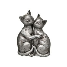 AMBIENTE HAUS Katzen Paar 15cm in antiksilber | Gr.: onesize