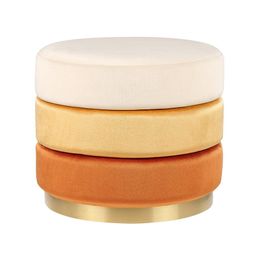 Beliani Pouf LOUIN in Orange - (W) 48 x (H) 41 x (L) 48 cm | Gr.: onesize