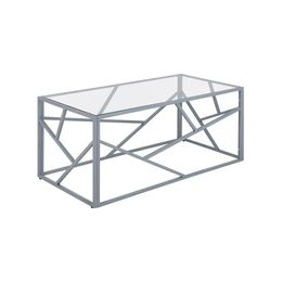Beliani Couchtisch ORLAND in Silber - (W) 50 x (H) 45 x (L) 100 cm | Gr.: onesize