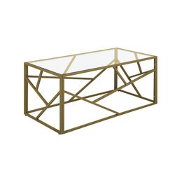 Beliani Couchtisch ORLAND in Gold - (W) 50 x (H) 45 x (L) 100 cm | Gr.: onesize