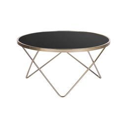 Beliani Couchtisch MERIDIAN in Schwarz/Gold - (W) 80 x (H) 40 x (L) 80 cm | Gr.: onesize