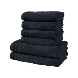 Erwin Müller Erwin Müller Frottier Frottier-Set 6-tlg. Heidelberg in schwarz | Gr.: onesize