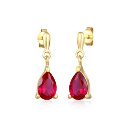Elli Ohrringe 925 Sterling Silber Tropfen in Gold | Gr.: onesize