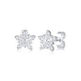 Elli Ohrringe 925 Sterling Silber Schneeflocke in Silber | Gr.: onesize