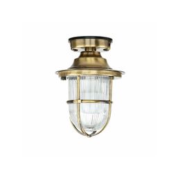 Licht-Erlebnisse Außen Deckenlampe Ø 16 x (H)23 cm in Messing Antik | Gr.: onesize