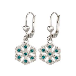 schmuck23 Silber Ohrringe 925 Zirkonia Schneeflocke 1,0 cm x 1,0 cm | Gr.: onesize