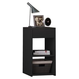 ebuy24 Nachttisch Sledo Maxi Schwarz 35 x 35 cm | Gr.: onesize