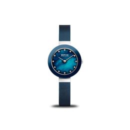 Bering Damen Armbanduhr Ceramic 29 mm Armband Milanaise 11429-387 in blau | Gr.: onesize