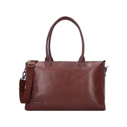 Plevier Rock Copal Schultertasche Leder 44 cm Laptopfach in dunkelbraun | Gr.: onesize