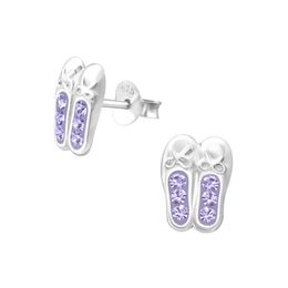 schmuck23 Ohrringe 925 Silber Ballettschuhe in Lila | Gr.: onesize