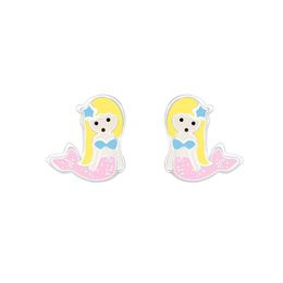 schmuck23 Ohrringe 925 Silber Meerjungfrau in Pink | Gr.: onesize
