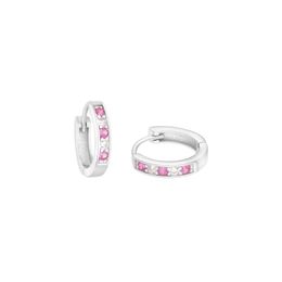 Amor Creolen Silber 925, rhodiniert in Pink | Gr.: onesize