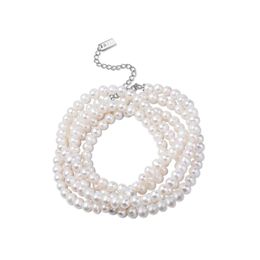 AILORIA MOE Armband-Halskette Silber/weiße Perle in weiß | Gr.: onesize