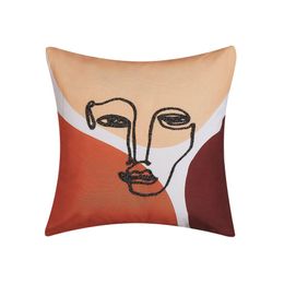 Beliani Dekokissen RUDBEKIA in Bunt - (W) 45 x (H) 6 x (L) 45 cm | Gr.: onesize