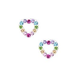 schmuck23 Silber Ohrringe 925 Herz 0,7 cm x 0,8 cm | Gr.: onesize