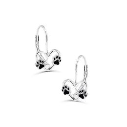 schmuck23 Silber Ohrringe 925 Pfote 1,0 cm x 1,0 cm | Gr.: onesize