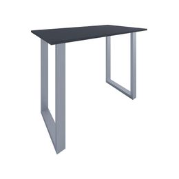 ebuy24 Bartisch Xona silberfarben Anthrazit 140 x 80 cm | Gr.: onesize