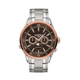 Roamer Schweizer Uhr Superior Moonphase Braun in silber | Gr.: onesize