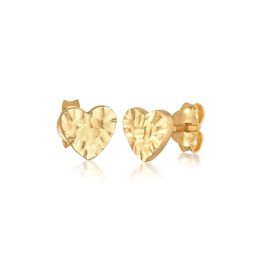Elli Ohrringe 925 Sterling Silber Herz in Gold | Gr.: onesize