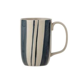 Bloomingville Becher ALLIUM Blau Streifen 450 ml | Gr.: onesize