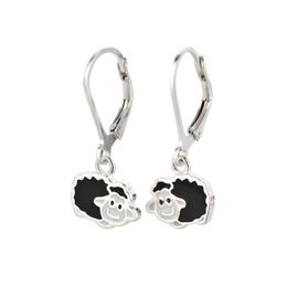 schmuck23 Ohrringe 925 Silber Schaf in Schwarz | Gr.: onesize