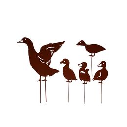 UNUS Gartensteker Enten Set in Braun | Gr.: onesize