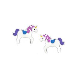 schmuck23 Ohrringe 925 Silber Einhorn in Bunt | Gr.: onesize