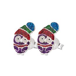 schmuck23 Ohrringe 925 Silber Eule in Lila | Gr.: onesize