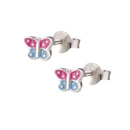 schmuck23 Ohrringe 925 Silber Schmetterling in Bunt | Gr.: onesize