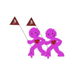 StreetBuddy Warnfigur für Kindersicherheit in Magenta, 2-er Pack | Gr.: onesize