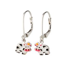 schmuck23 Ohrringe 925 Silber Kuh in Weiss | Gr.: onesize