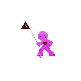 StreetBuddy Warnfigur für Kindersicherheit in Magenta | Gr.: onesize