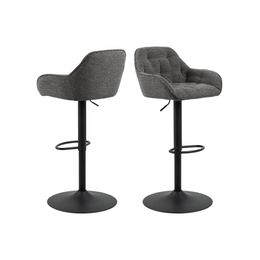 ebuy24 Barhocker Brooke Grau 2er Set | Gr.: onesize