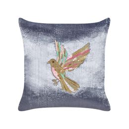 Beliani Dekokissen RUELLIA in Grau/Bunt - (W) 45 x (H) 10 x (L) 45 cm | Gr.: onesize